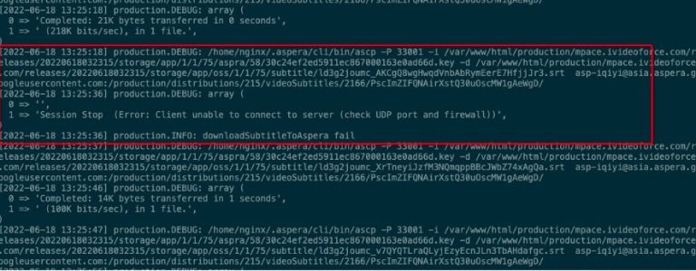 ascp:Failed to open TCP connection for SSH, Exiting. | 枫自由而落/展望未来